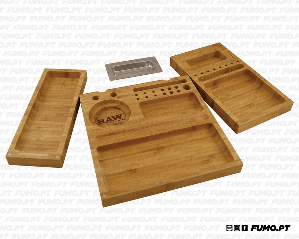 Raw Bamboo Triple Flip Rolling Tray – Fumo.pt