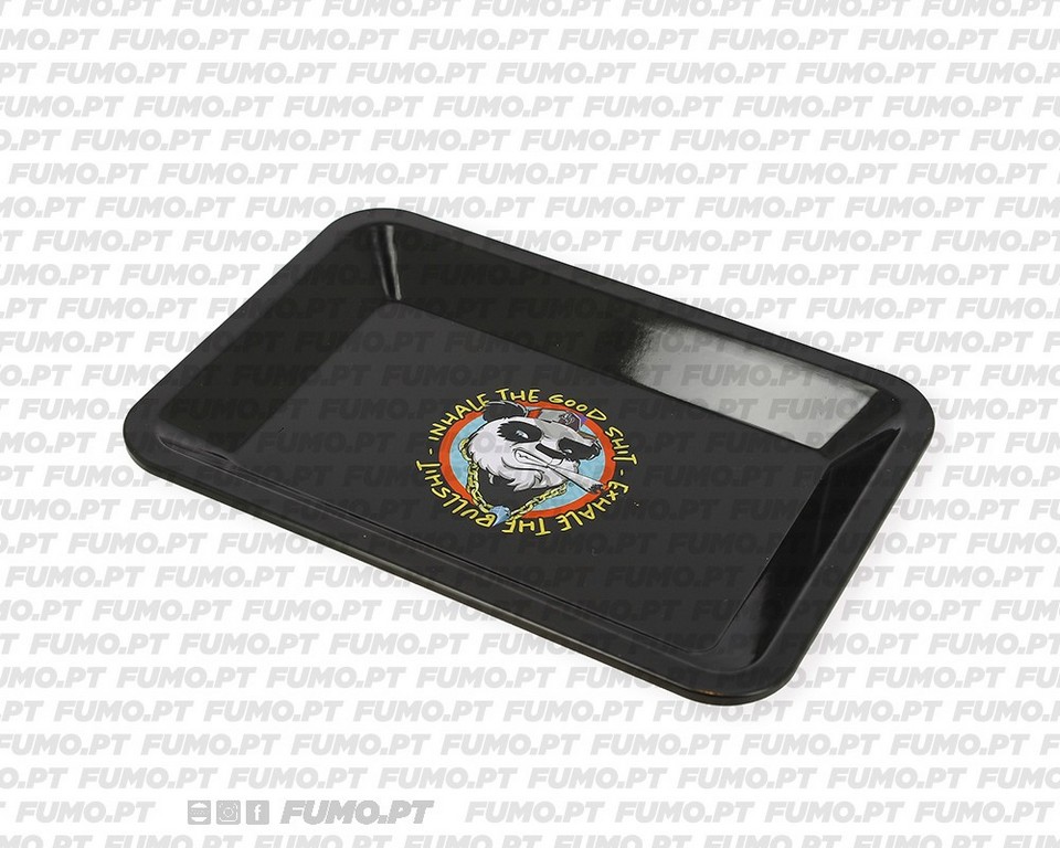 Gangsta Panda Metal Tray Black – Fumo.pt