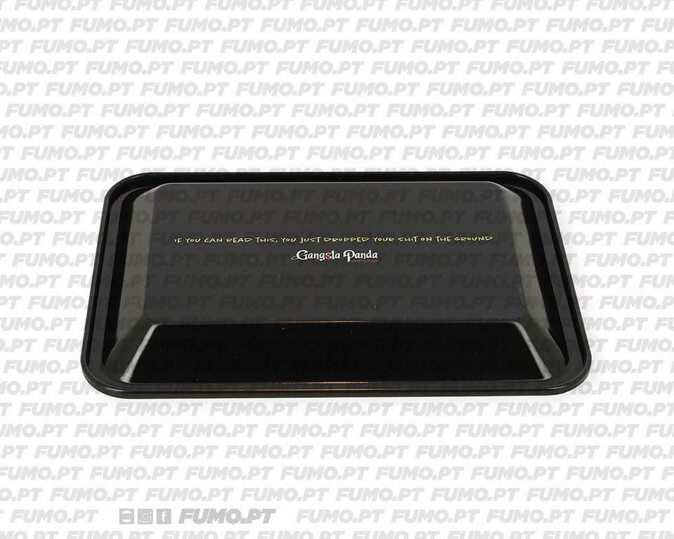 Gangsta Panda Metal Tray Black – Fumo.pt